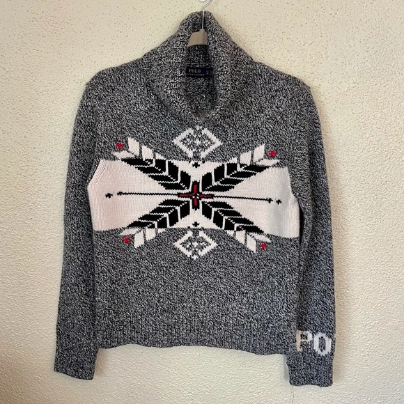 Polo Ralph Lauren | Sweaters | New Polo Ralph Lauren Navajo Aztec Turtleneck Sweater Xs Extra ...